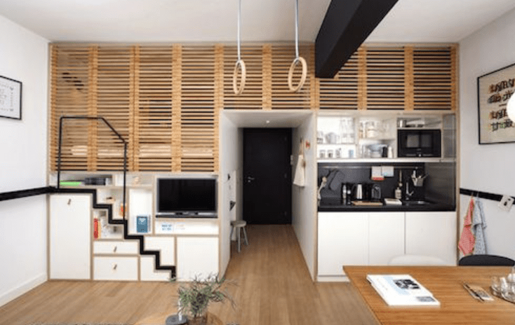 Micro Apartment Combines Living, Working Space