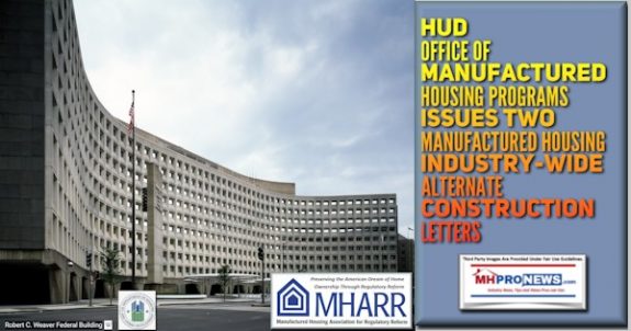 HUD Office of Manufactured Housing Programs Issues Two Manufactured ...