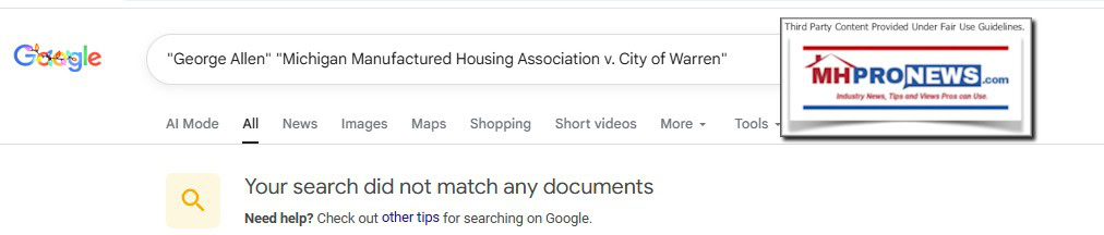 MANUFACTURED HOUSING ASSOCIATION Files Suit 2025-004477-CZ vs Govt ...